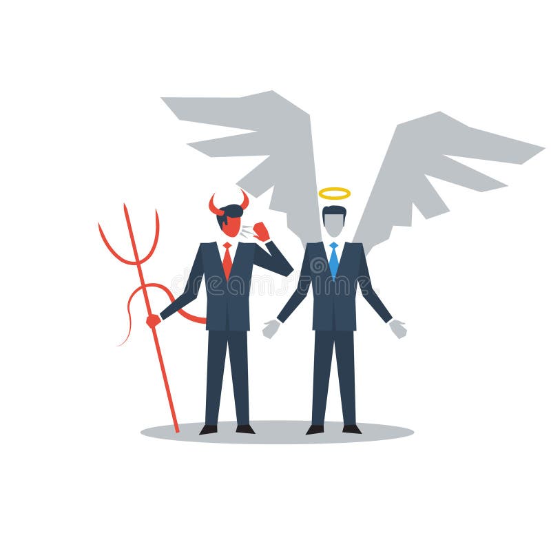 Persona buona e cattiva illustrazione vettoriale. Illustrazione di ...