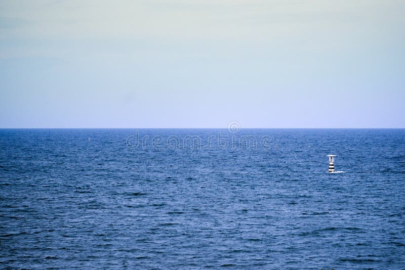 Buoy beacon float in sea stock image. Image of space - 211527873