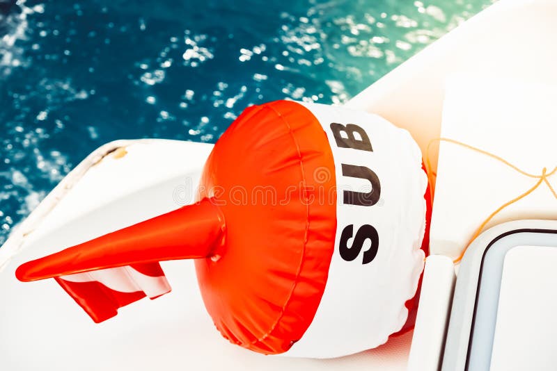 Buoy Floating in Ocean with Vibrant Water Texture, Background Stock ...