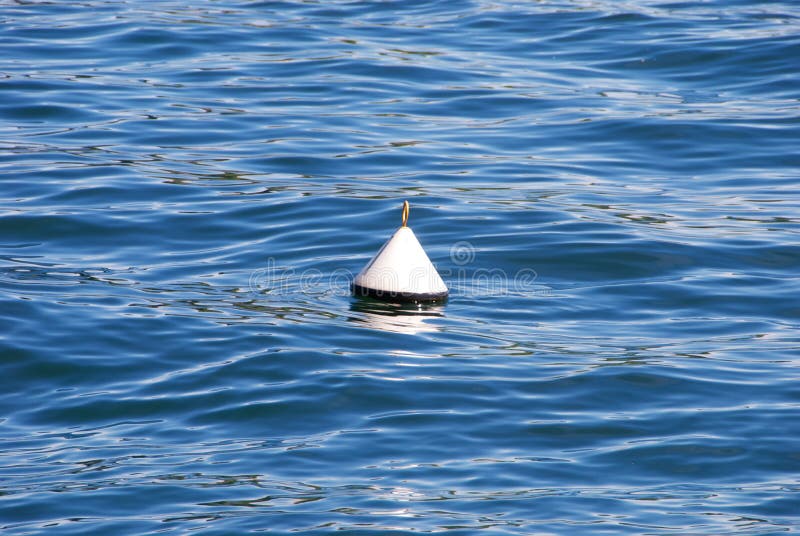 Buoy In The Water. Some Parts Of The Water Is Already Frozen. Stock ...