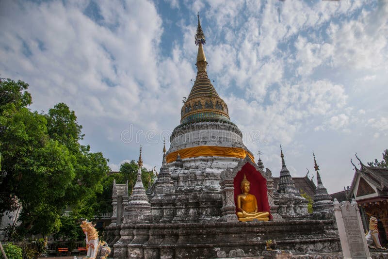 Bupa Lan Temple in De Oude Stad Van Chiang Mai, Thailand Stock Foto ...