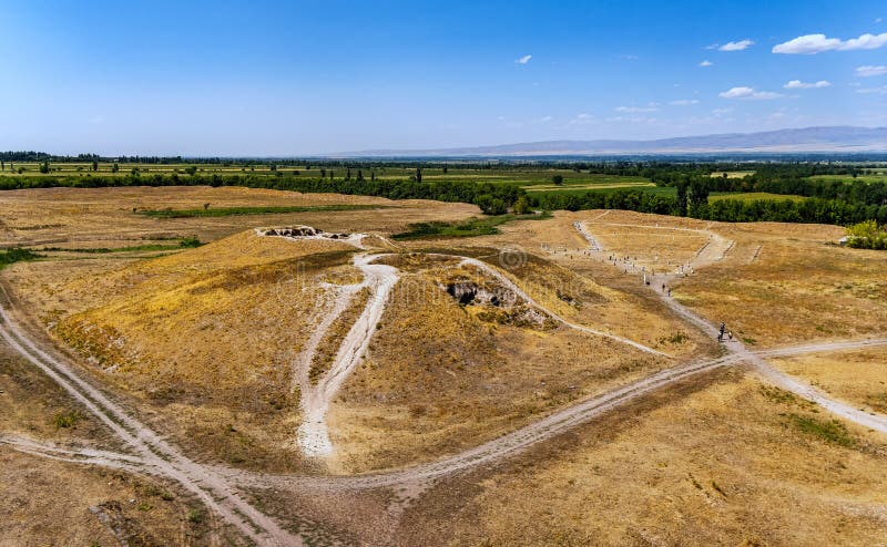 Burana Ancient Tower Unesco Site in Kyrgyzstan Stock Photo - Image of ...