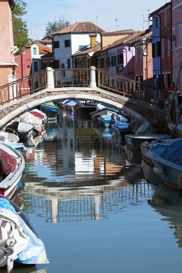 Burano island - Venice stock photo. Image of blue, burano - 26709816