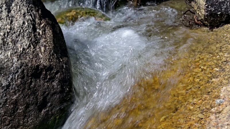 Burbling Water Flowing through Rocks. Stock Video - Video of video ...