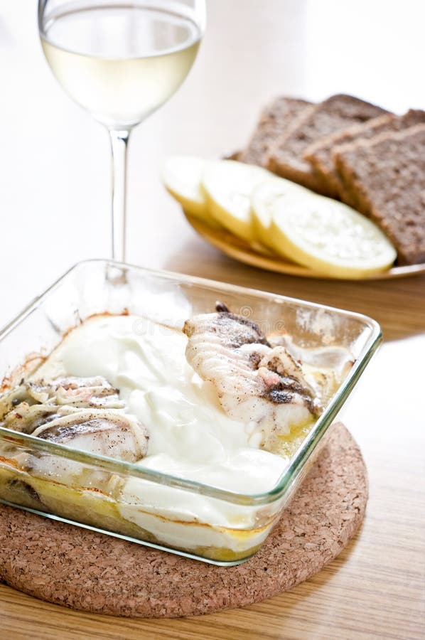 Burbot in cream stock photo. Image of fillet, cooking - 20319744