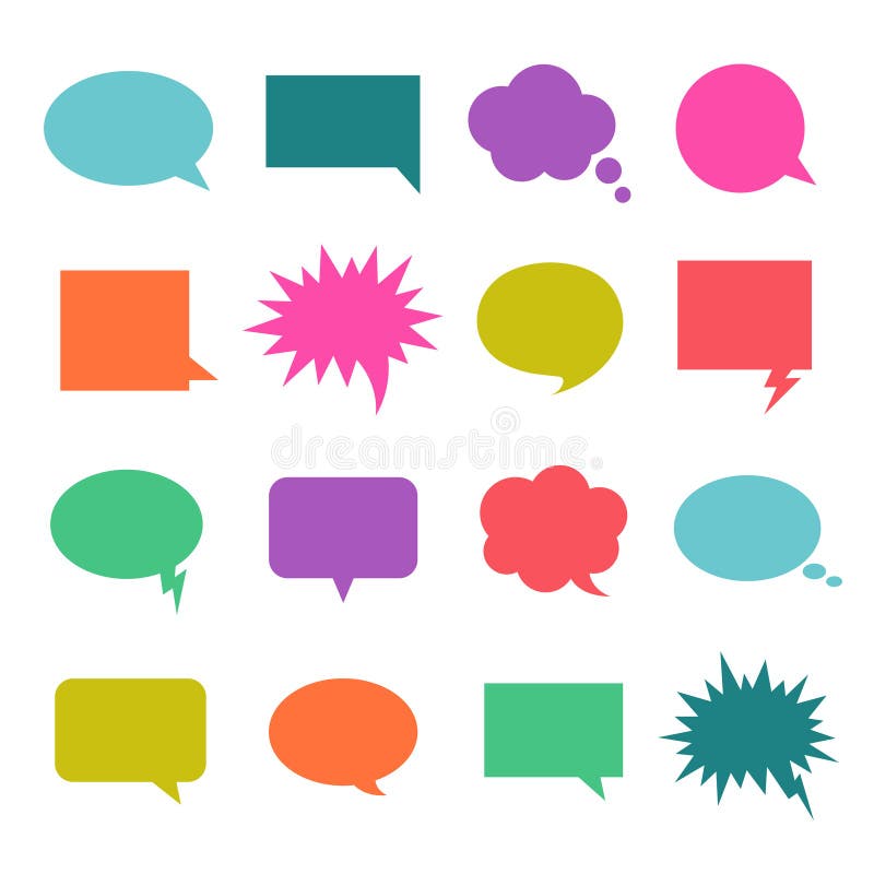 Burbuja Del Color De La Charla Ilustración del Vector - Ilustración de ...