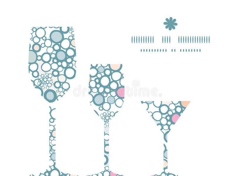 Burbujas Coloridas Del Vector Tres Copas De Vino Ilustración del Vector ...