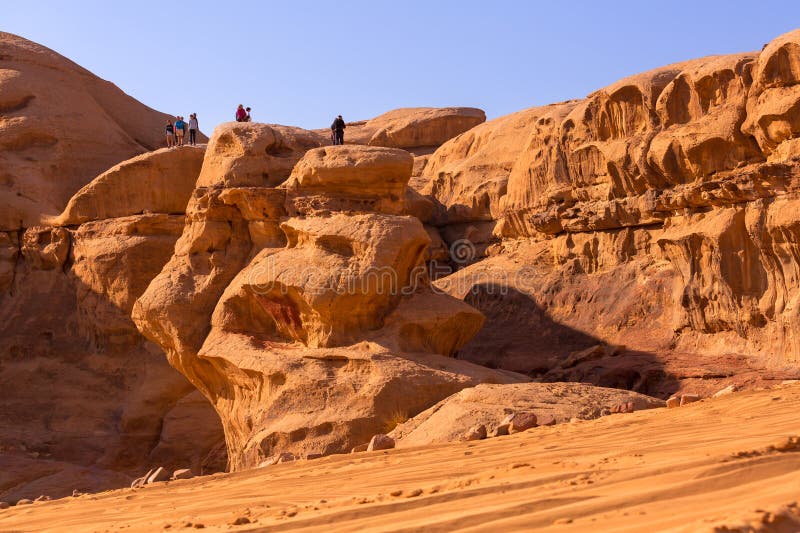 Burdah Rock Bridge, Wadi Rum, Jordan Editorial Image - Image of stone ...
