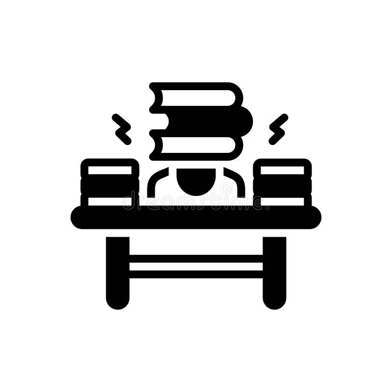 Black Solid Icon for Burden, Load and Encumbrance Stock Illustration ...