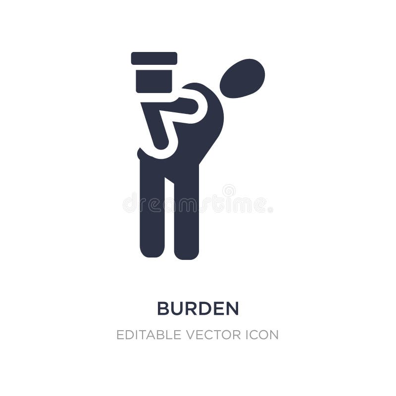 Burden Icon on White Background. Simple Element Illustration from ...