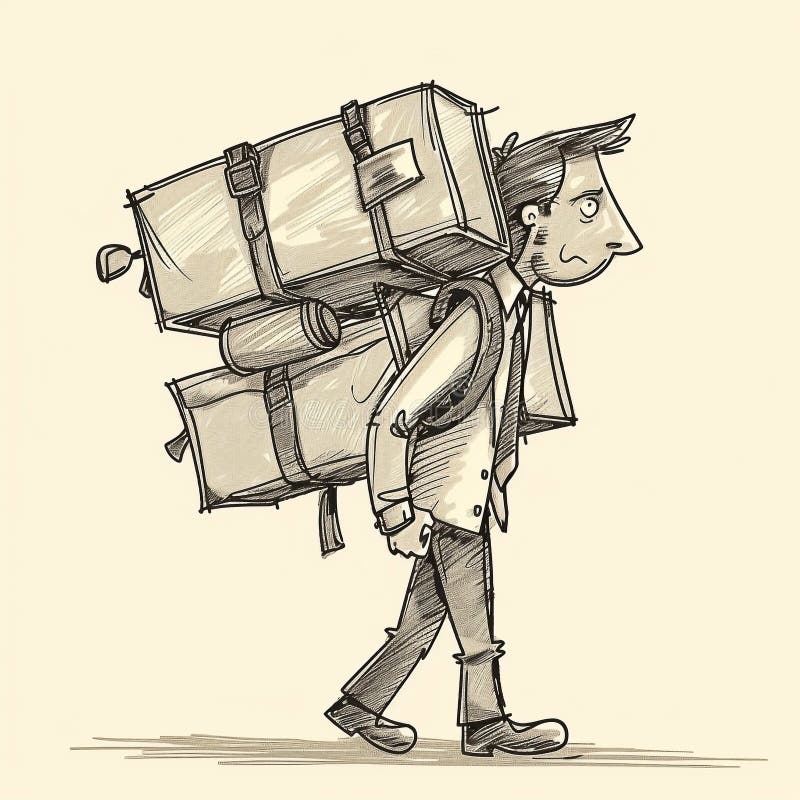 Burdened Professional Navigating Challenges Stock Illustrations – 2 ...