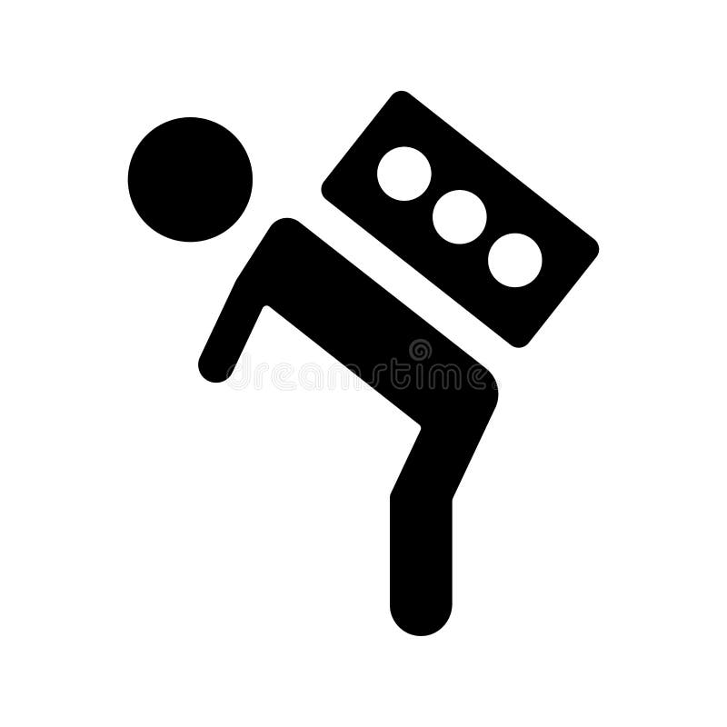 Burdensome, Heavy Icon. Black Vector Graphics Stock Illustration ...