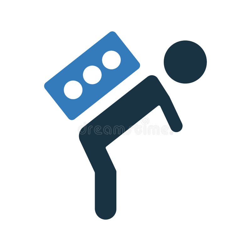 Burdensome, Heavy Icon. Glyph Style Vector EPS Stock Illustration ...