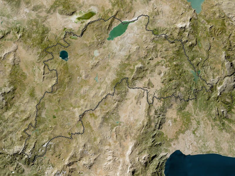 Burdur, Turkiye. Low-res Satellite. No Legend Stock Illustration ...