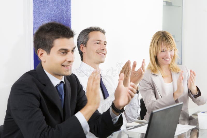 Clapping business people stock image. Image of audience - 31225721