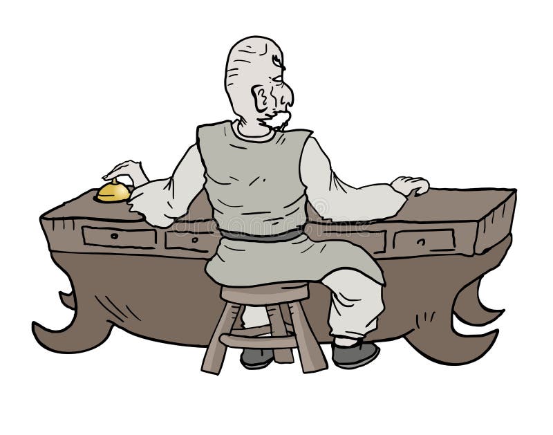 Bureau de patron illustration de vecteur. Illustration du ignorant ...