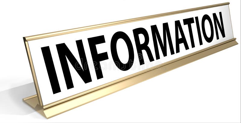 Bureau de renseignements illustration stock. Illustration du laiton ...