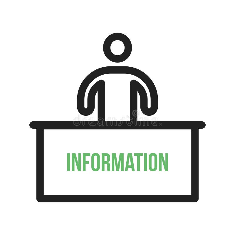 Bureau de renseignements illustration de vecteur. Illustration du ...