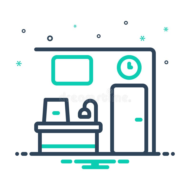 Mix Icon for Bureau, Office and Company Stock Vector - Illustration of ...