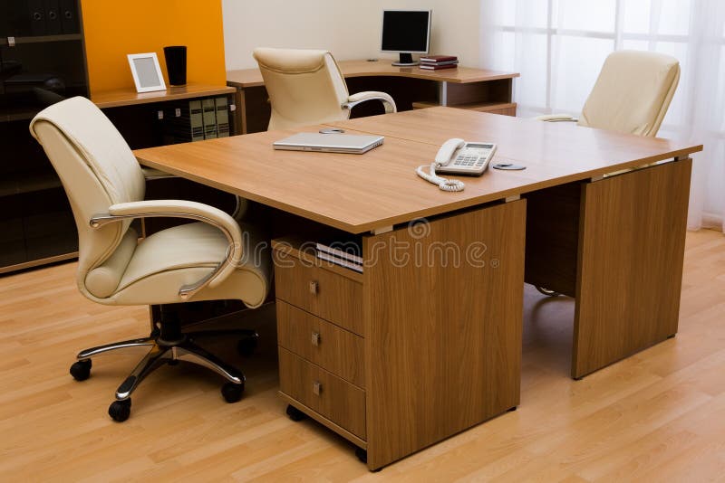 Le bureau du directeur photo stock. Image du ordinateur - 9673606
