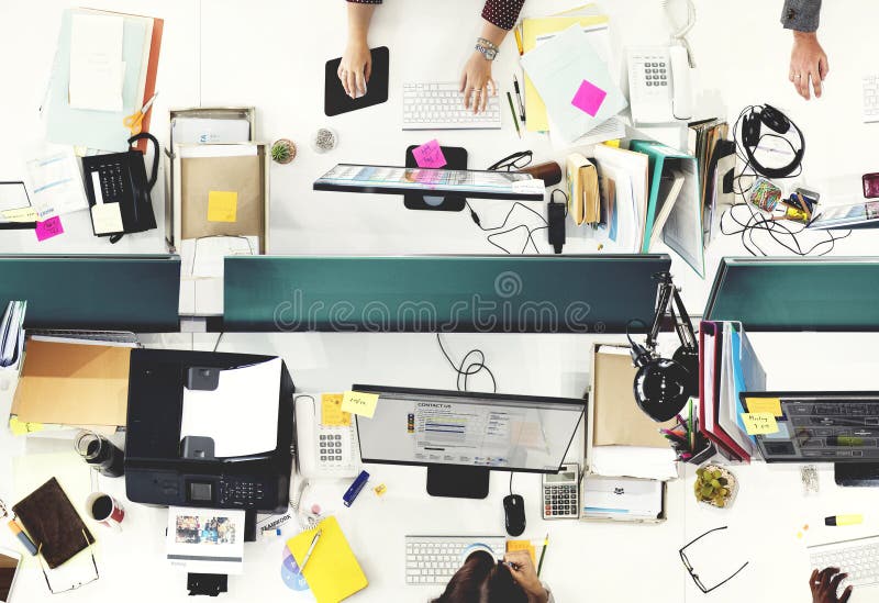 Bureau Team Working Togetherness Workplace Concept Stock Foto - Image ...