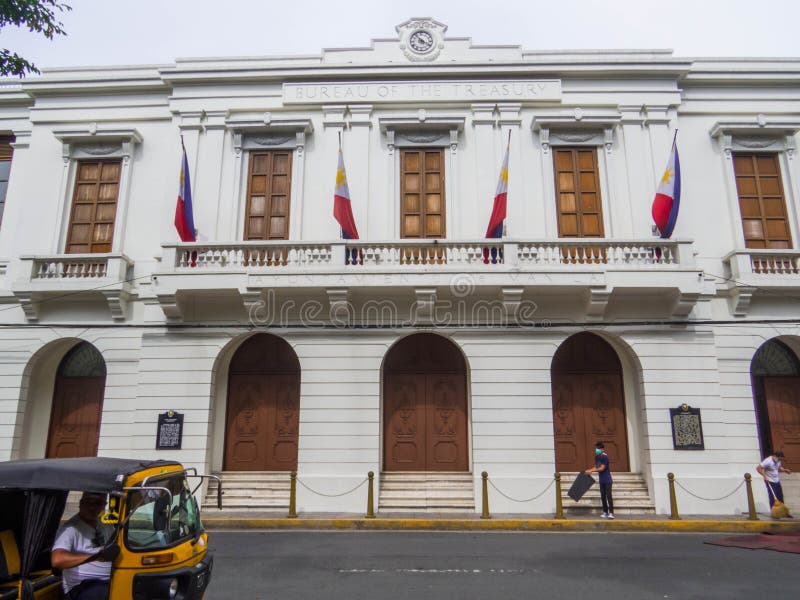 Bureau of the Treasury, Manila Editorial Stock Photo - Image of flags ...