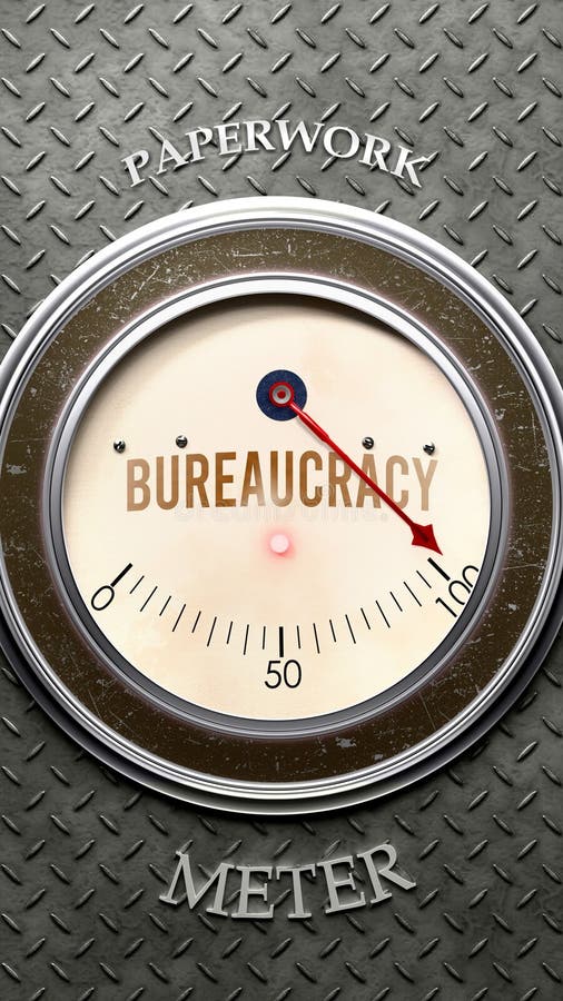 Bureaucracy and Paperwork that is Hitting a Full Scale, Showing a Very ...