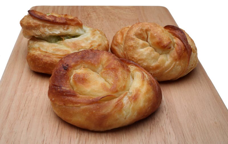 Burek Pie with Meat, Cheese or Spinach Stock Image - Image of meat ...