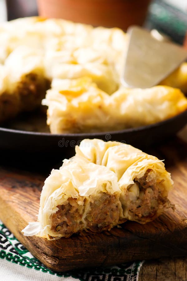 Burek, Traditional Turkish Pie Stock Photo - Image of appetizer, baked ...