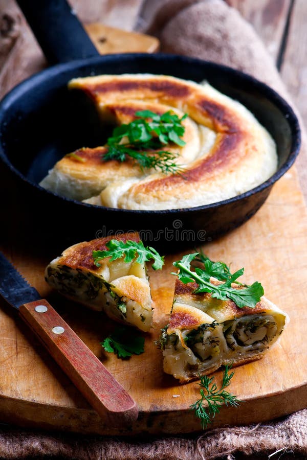 Burek, Traditional Turkish Pie Stock Photo - Image of appetizer, baked ...