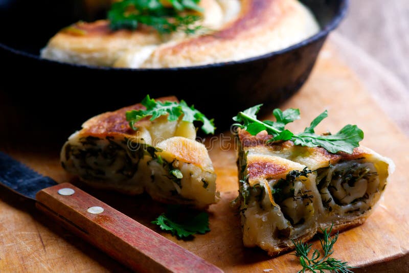 Burek, Traditional Turkish Pie Stock Photo - Image of appetizer, dough ...