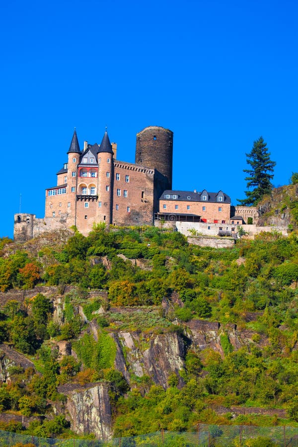 Katz Castle or Burg Katz, Rhineland-Palatinate Germany Stock Image ...