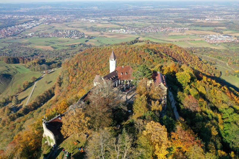 Teck Castle on the Swabian Alb Stock Photo - Image of blue, forest ...