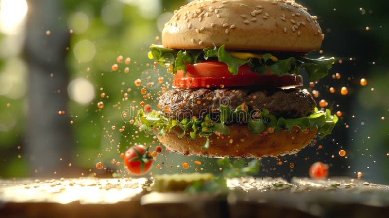 A Burger Adventure stock illustration. Illustration of dessert - 334415513