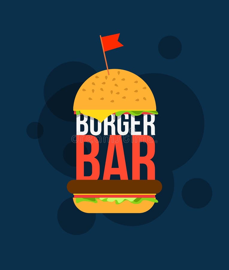 Burger bar stock vector. Illustration of cheese, lunch - 92193117