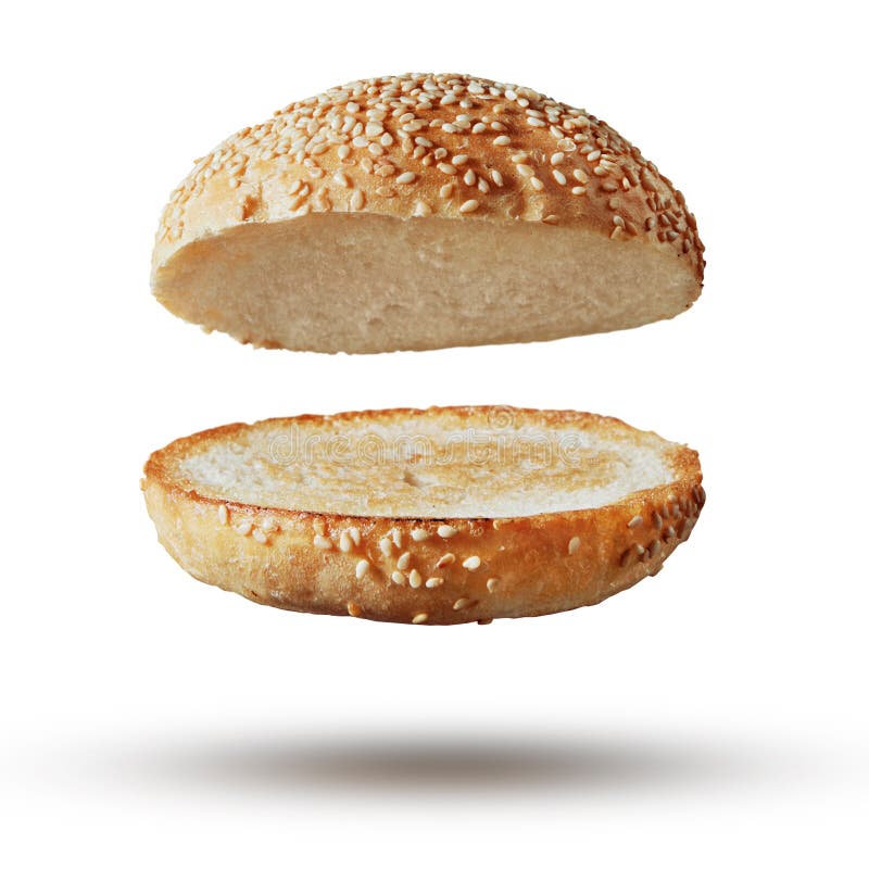 Burger bun empty isolated stock image. Image of clipping - 83764055