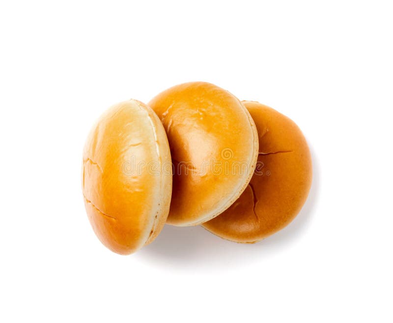 Burger Bun Empty Isolated. American Food Classic Burger Round Bu Stock ...