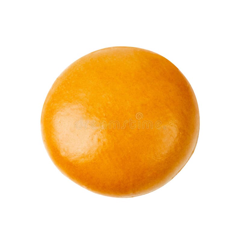 Burger Bun Isolated, Hamburger Bread, Empty Whole Burger Bun on White ...