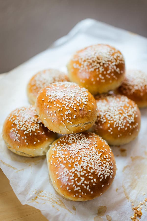 Burger buns stock photo. Image of hamburger, snack, tasty - 270440816