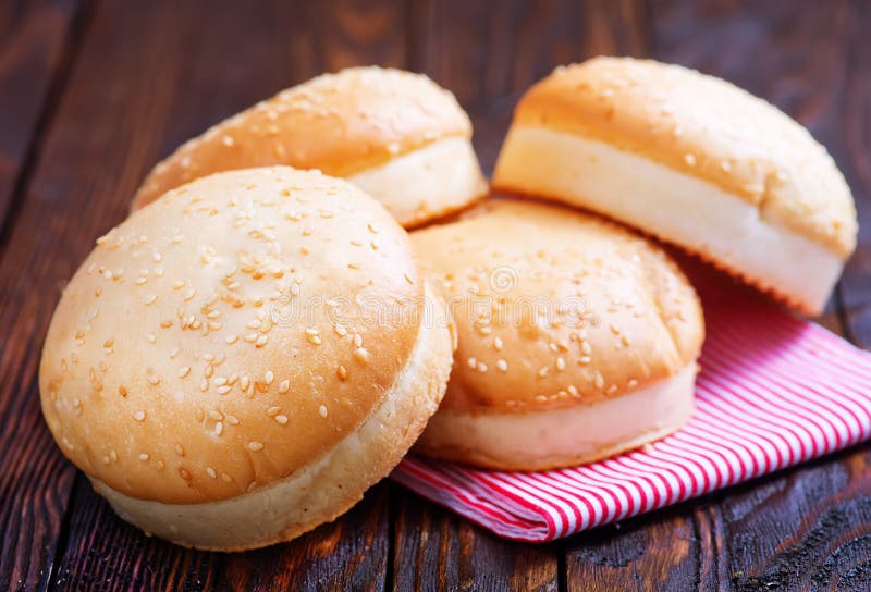 Burger buns stock photo. Image of object, bakery, grain - 76728164