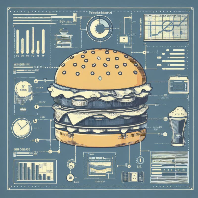 Burger Cooking Stages. Hamburger Layers Stock Vector - Illustration of ...