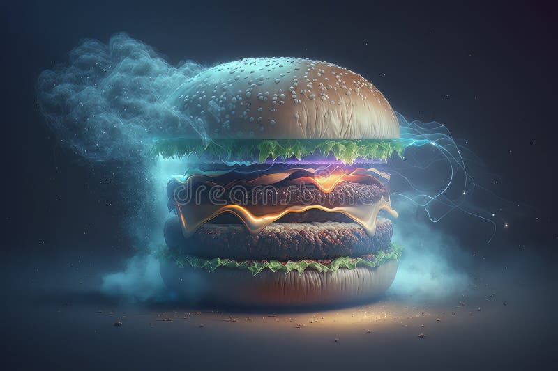 Burger Created Using Generative AI Technology. Generative Ai Stock ...