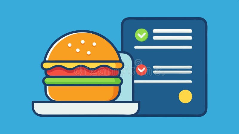 Burger Document Icon, Food Order Symbol Vector Design Generative AI ...