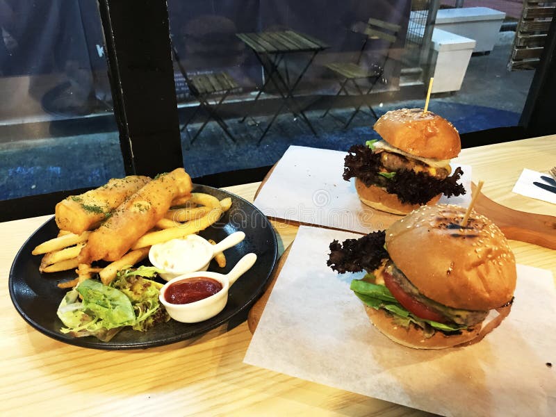 Burger, Fish and Fried stock photo. Image of food, burger - 97230736