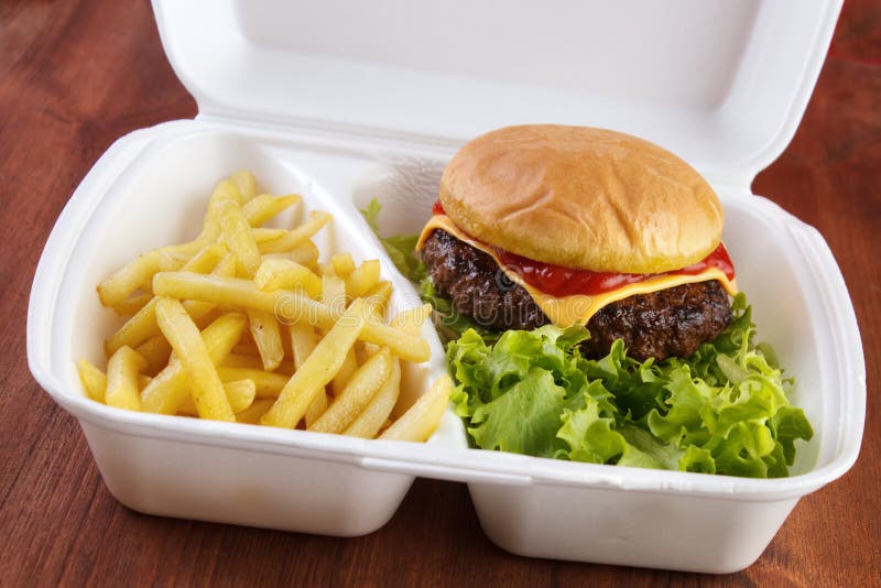 Burger with fries stock image. Image of cheeseburger - 43135507
