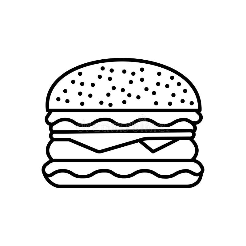 Burger Icon Vector for Web, Computer and Mobile App Stock Vector ...