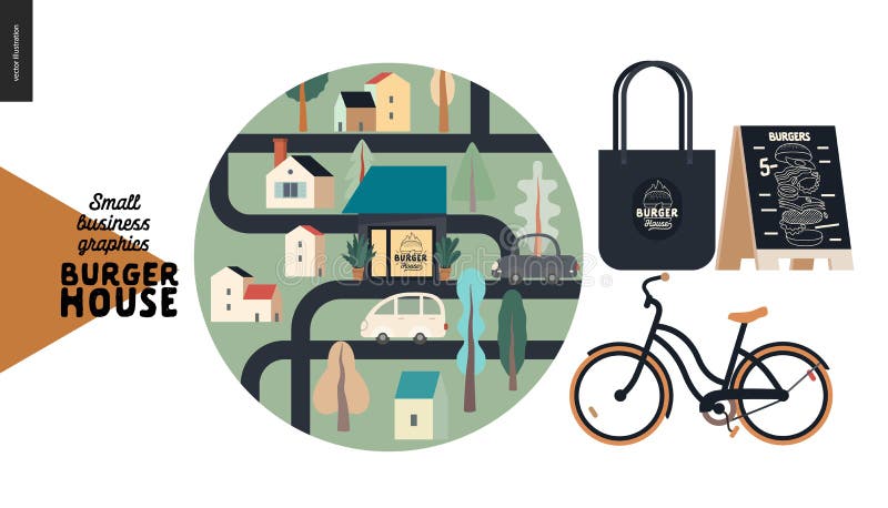 Burger House - Small Business Graphics - Location Icon and Food Stock ...