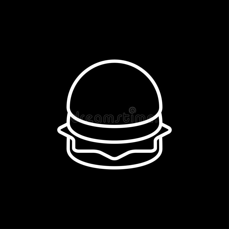 Burger Icon, Flat Design Hamburger Web Icon. Vector Illustration Stock ...