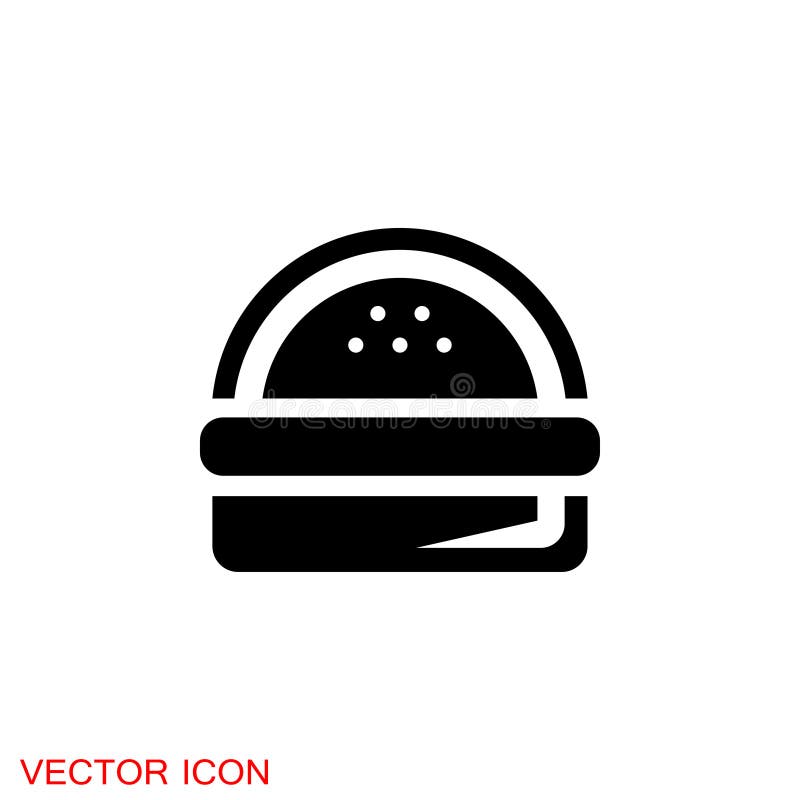 Burger Icon Vector of Fast Food Set for UI and UX, Website or Mobile ...