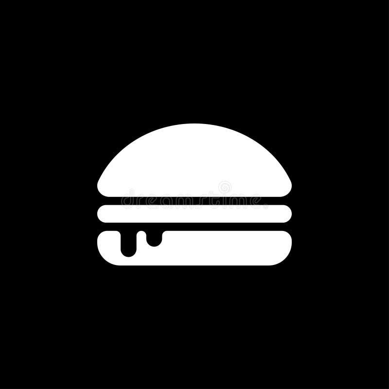 Burger Icon, Flat Design Hamburger Web Icon. Vector Illustration Stock ...